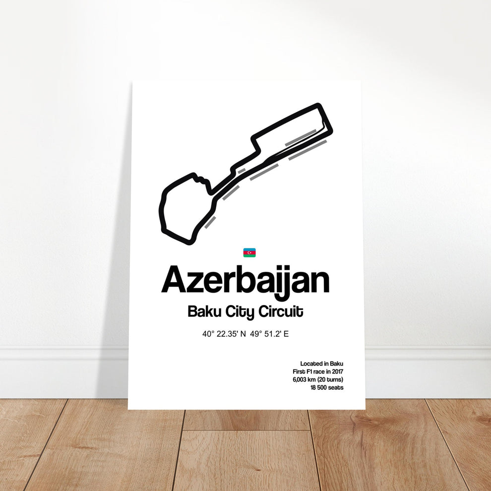 Azerbaijan GP Circuit Poster – F1 Merch